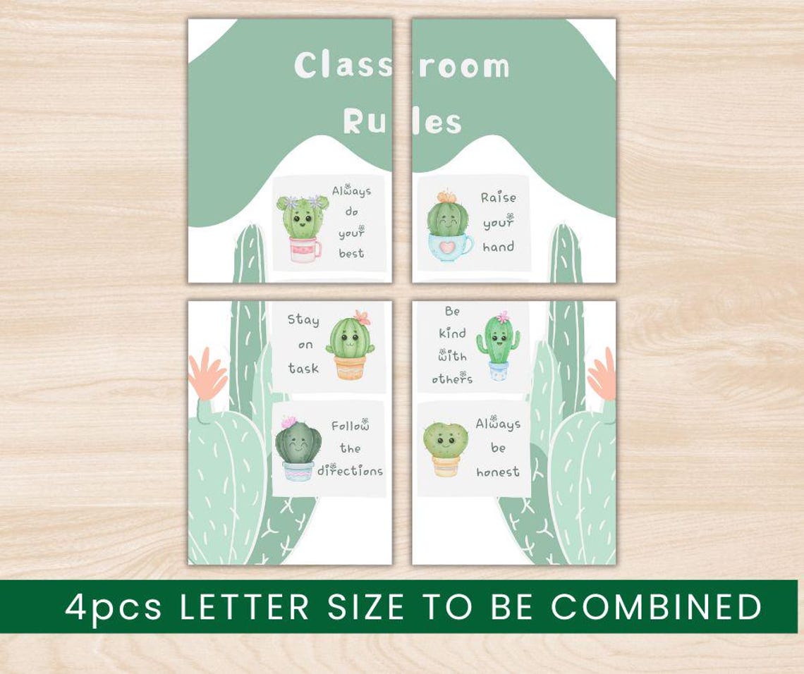 Pre-k Classroom Rules Printable – Daycare Behavior Posters | Rules PDF ...