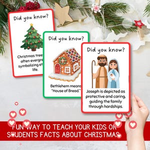 50 Christmas Facts Cards | Nativity & Holiday Symbols | Fun Christmas ...