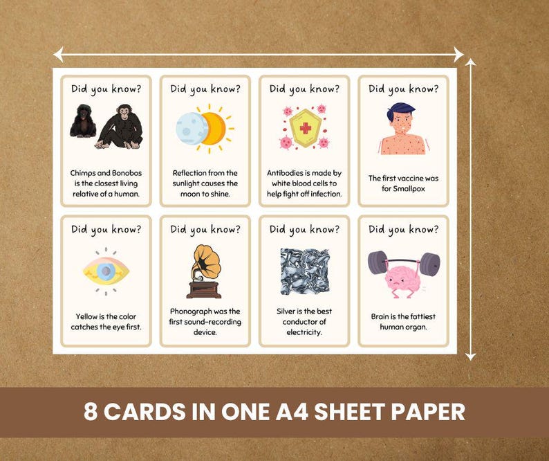 120 Science Trivia Flashcards for Kids | Elementary Science Facts ...