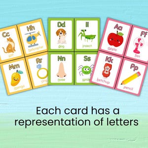 26 ABC Flash Cards, Educational Cards, A-Z Cards, Learn Abcs, Alphabet ...