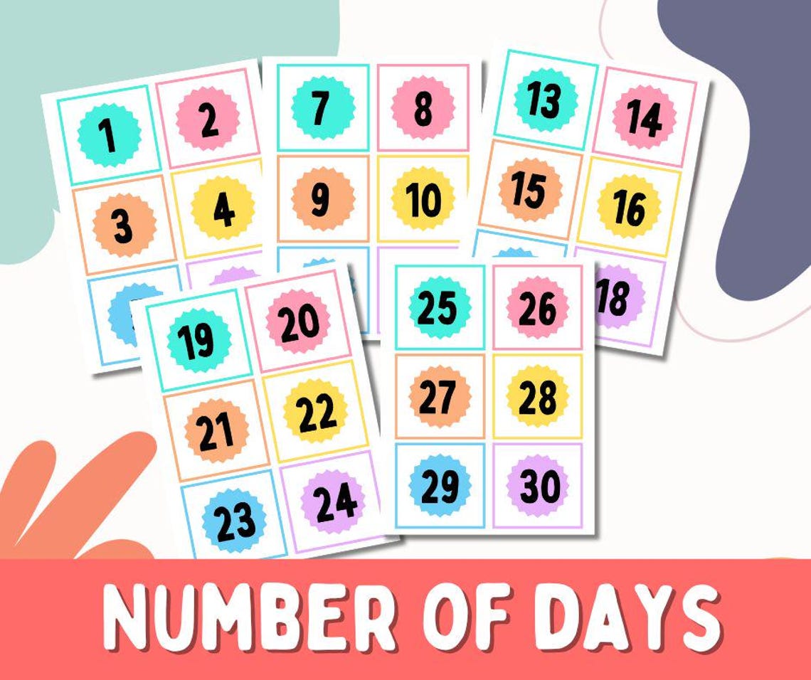 Classroom Calendar Display and Weather Station Printable Bright Pastel ...