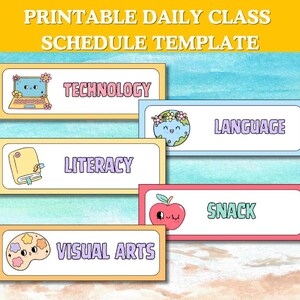 Printable Daily Class Schedule Template | Classroom Daily Timetable ...