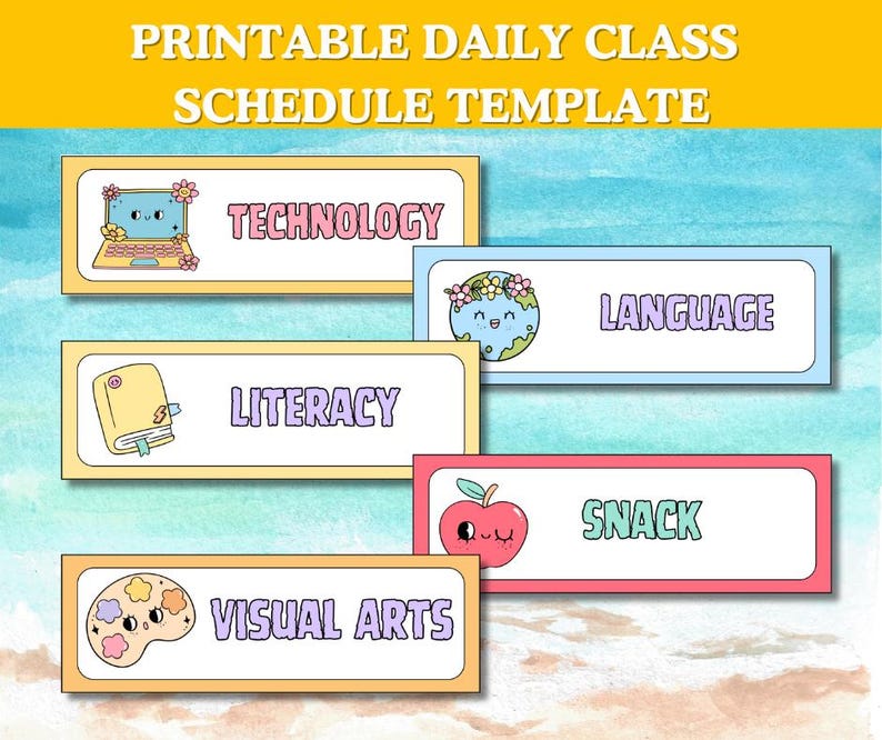 Printable Daily Class Schedule Template | Classroom Daily Timetable ...