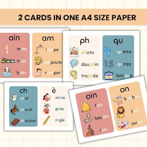 French Sounds Phonics Flashcards French Classroom French Phonetics 34 ...
