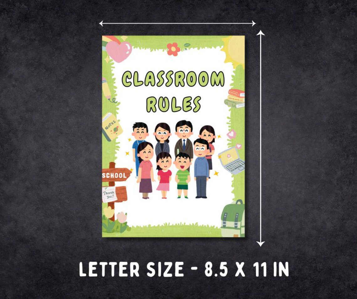 Classroom and Daycare Rules Printable Posters | Behavior Guidelines ...