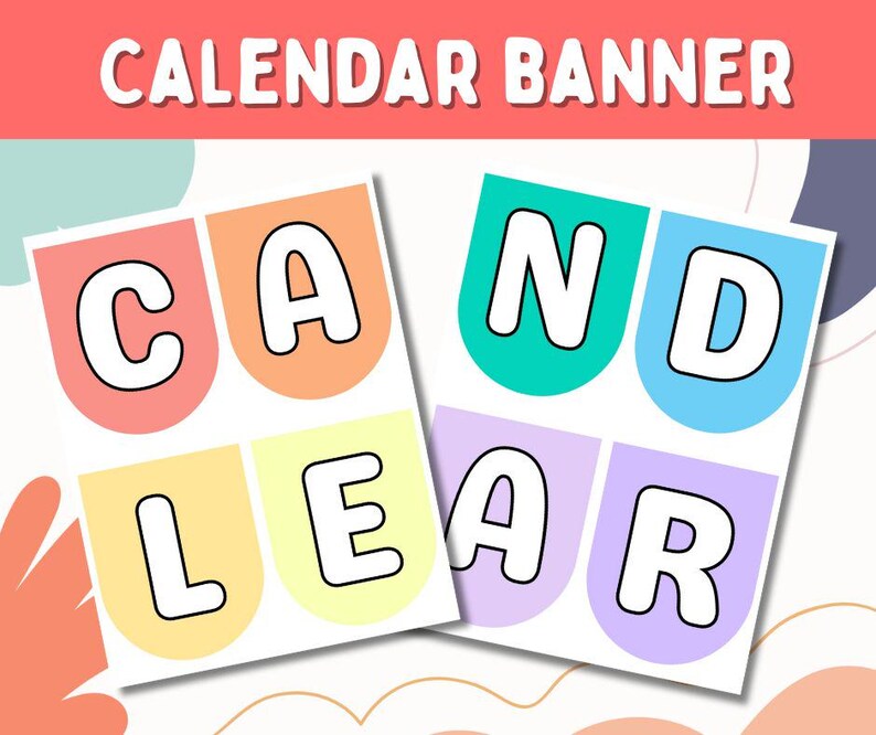 Classroom Calendar Display and Weather Station Printable Bright Pastel ...