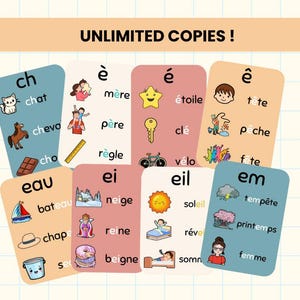 French Sounds Phonics Flashcards French Classroom French Phonetics 34 ...