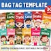 Kids Bag Tag Template | Editable School Luggage Tags in Canva ...