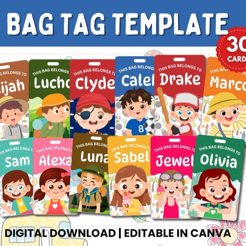 Kids Luggage Tags - Etsy