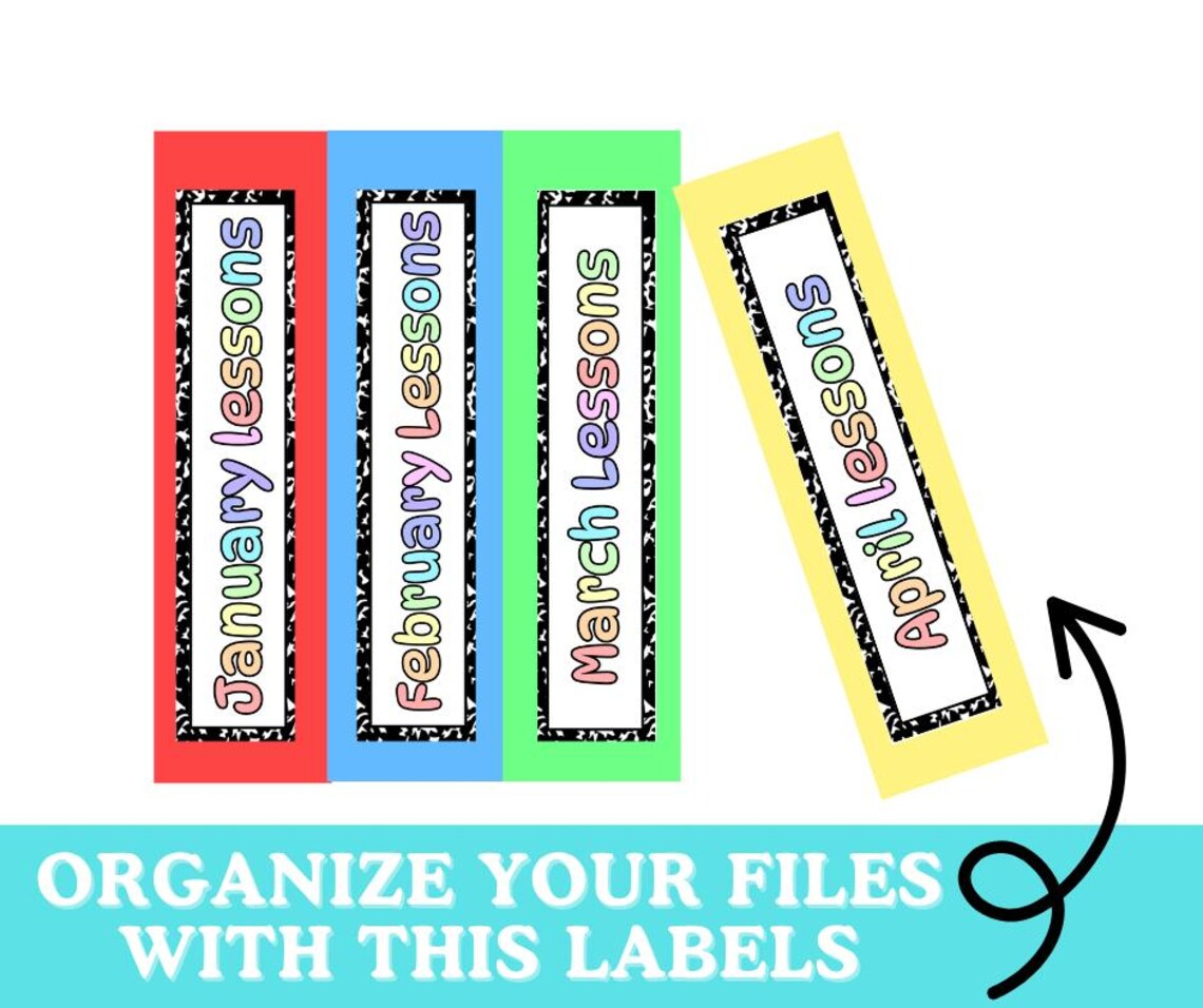 Printable Teacher Lesson Plan Stickers Planner Organization Digital ...