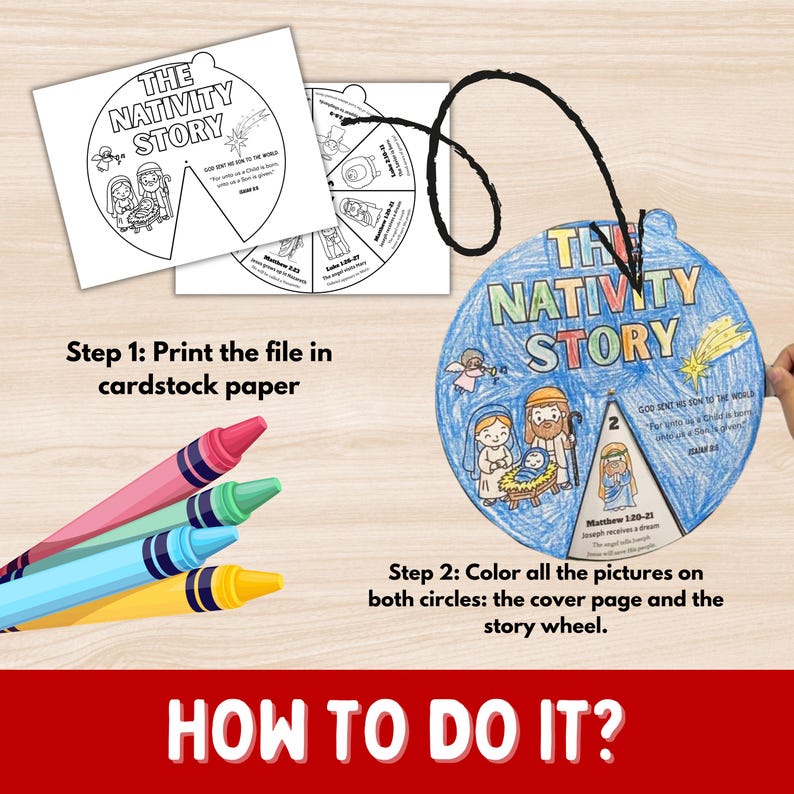Nativity Story Craft Printable Nativity Wheel Activity for Kids ...