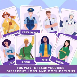 Jobs and Professions Flashcards for Kids | Community Helpers Printable ...