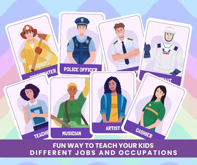 Jobs and Professions Flashcards for Kids | Community Helpers Printable ...
