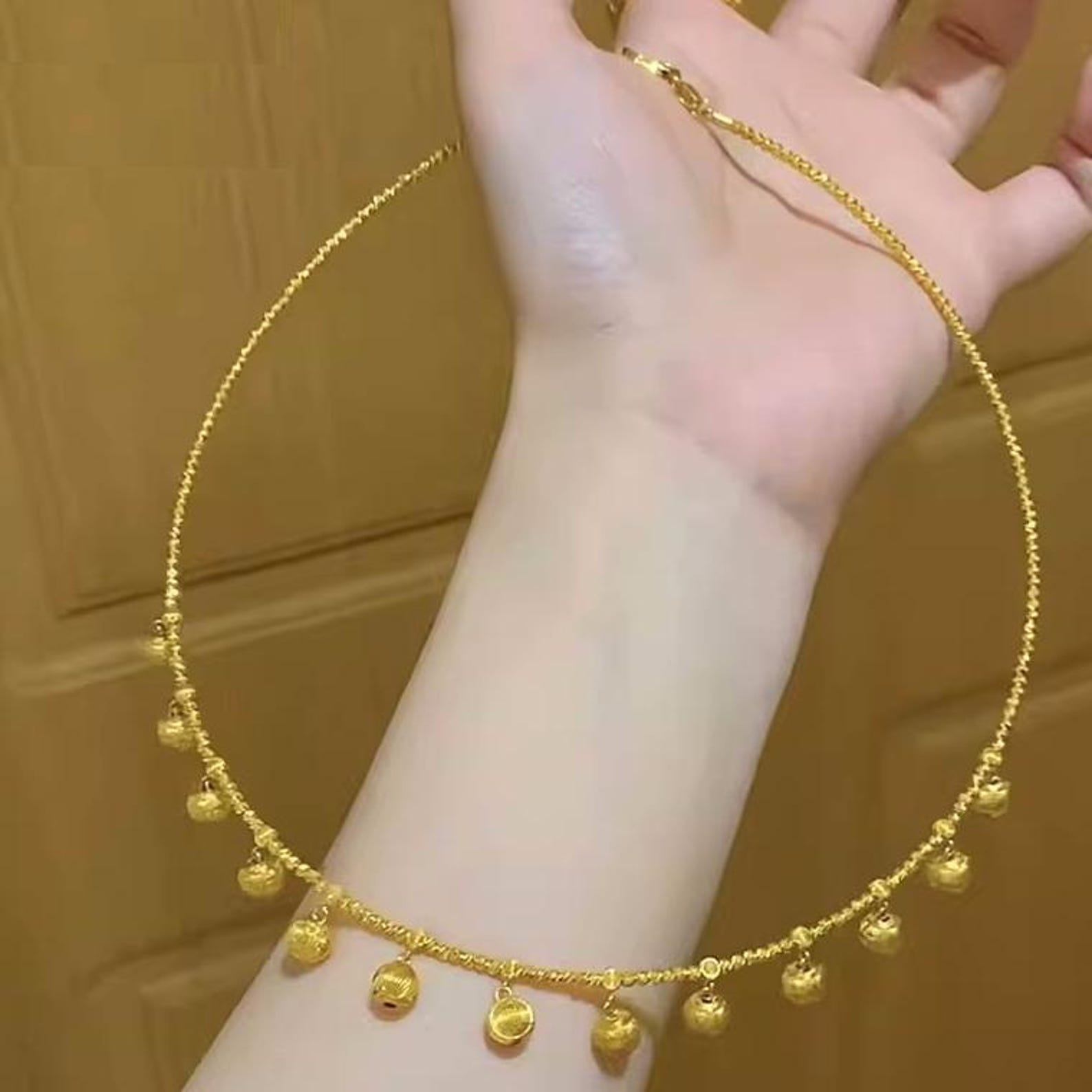 24K Pure Gold, 24K Gold Necklace, Gold Ball Necklace, Pure Gold ...