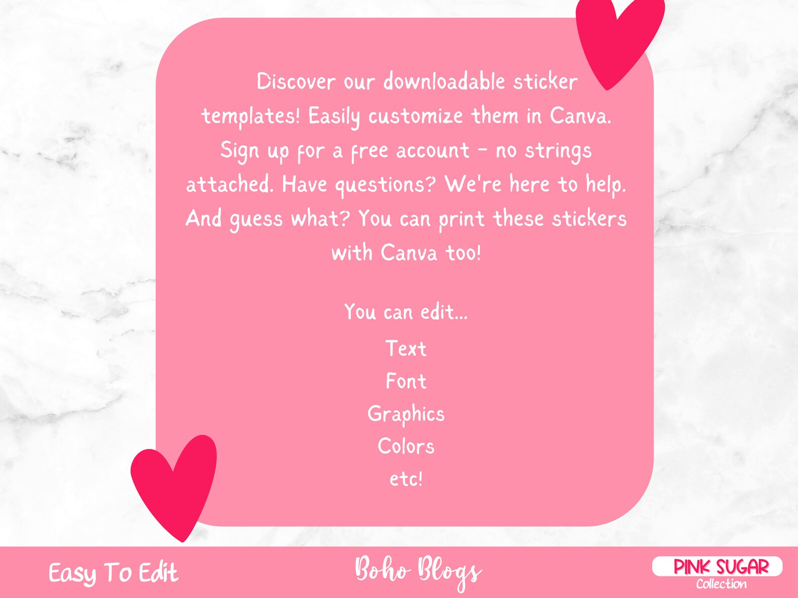 Colorful Sticker Template Editable Sticker Design for Small Business ...