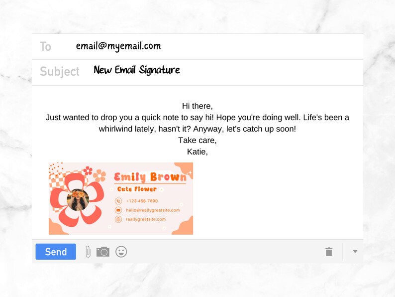 Email Signature Template, Retro Colorful Editable Email Template for ...