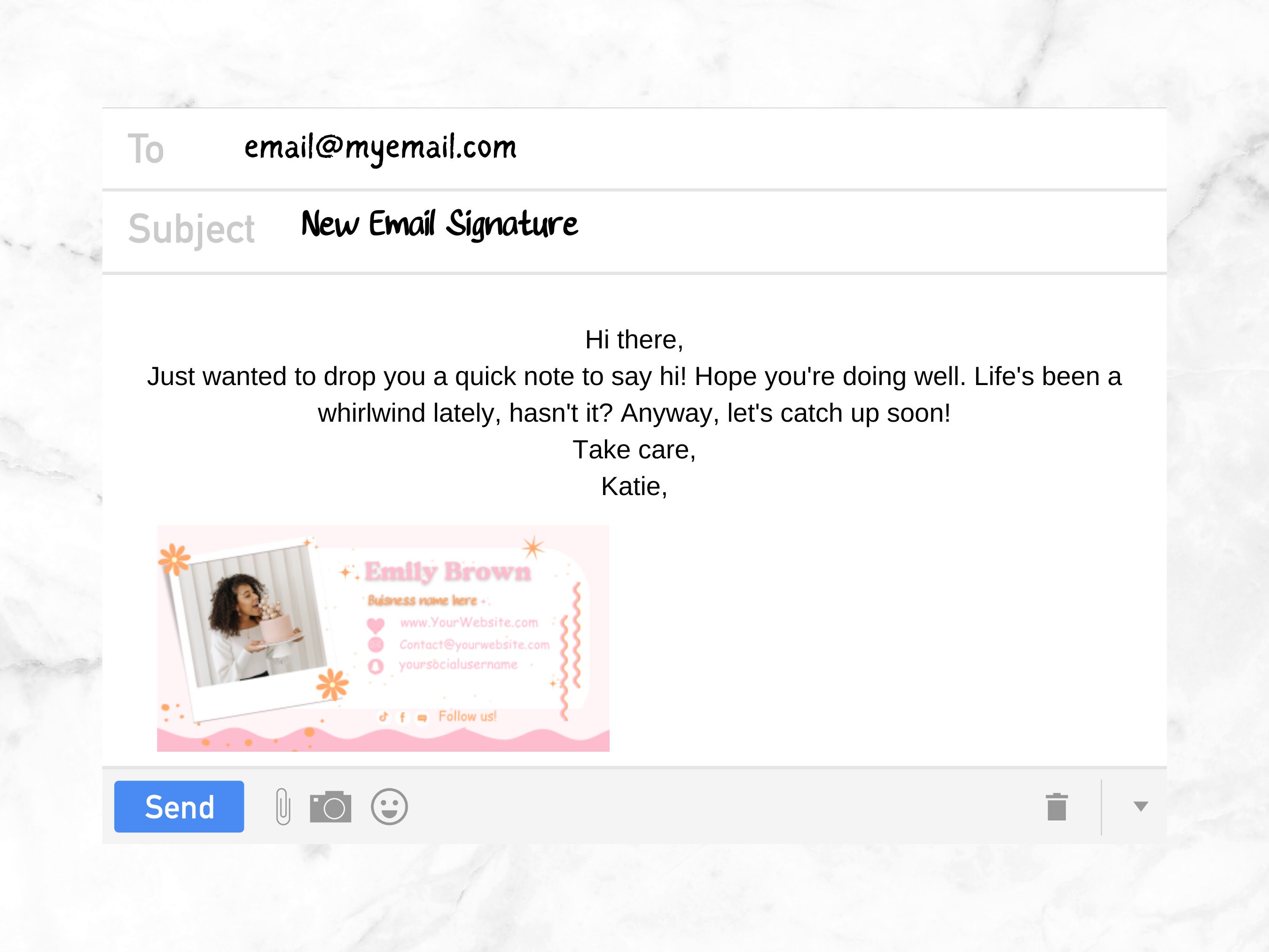 Email Signature Template for Small Business, Professional Email Footer ...