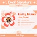 Email Signature Template, Retro Colorful Editable Email Template for ...