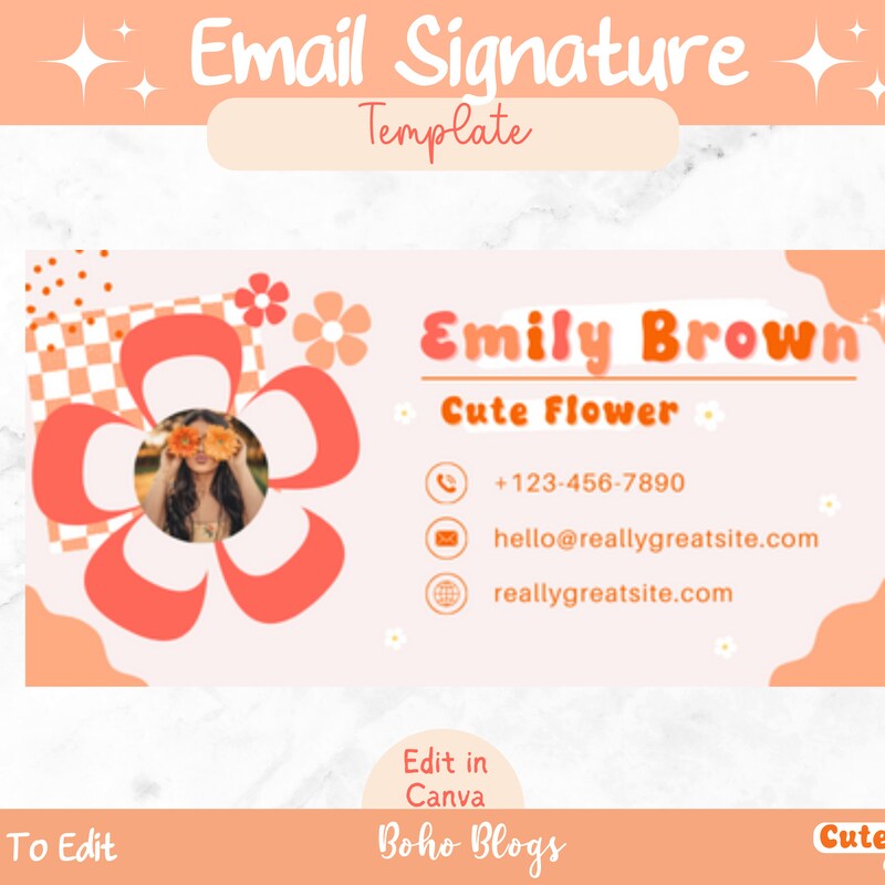 Flower Email Signature - Etsy
