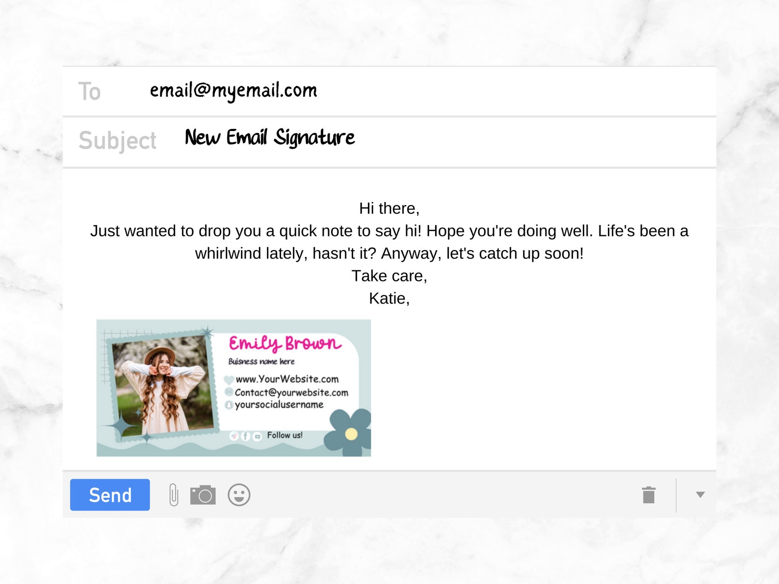 Email Signature Template for Small Business, Professional Email Footer ...