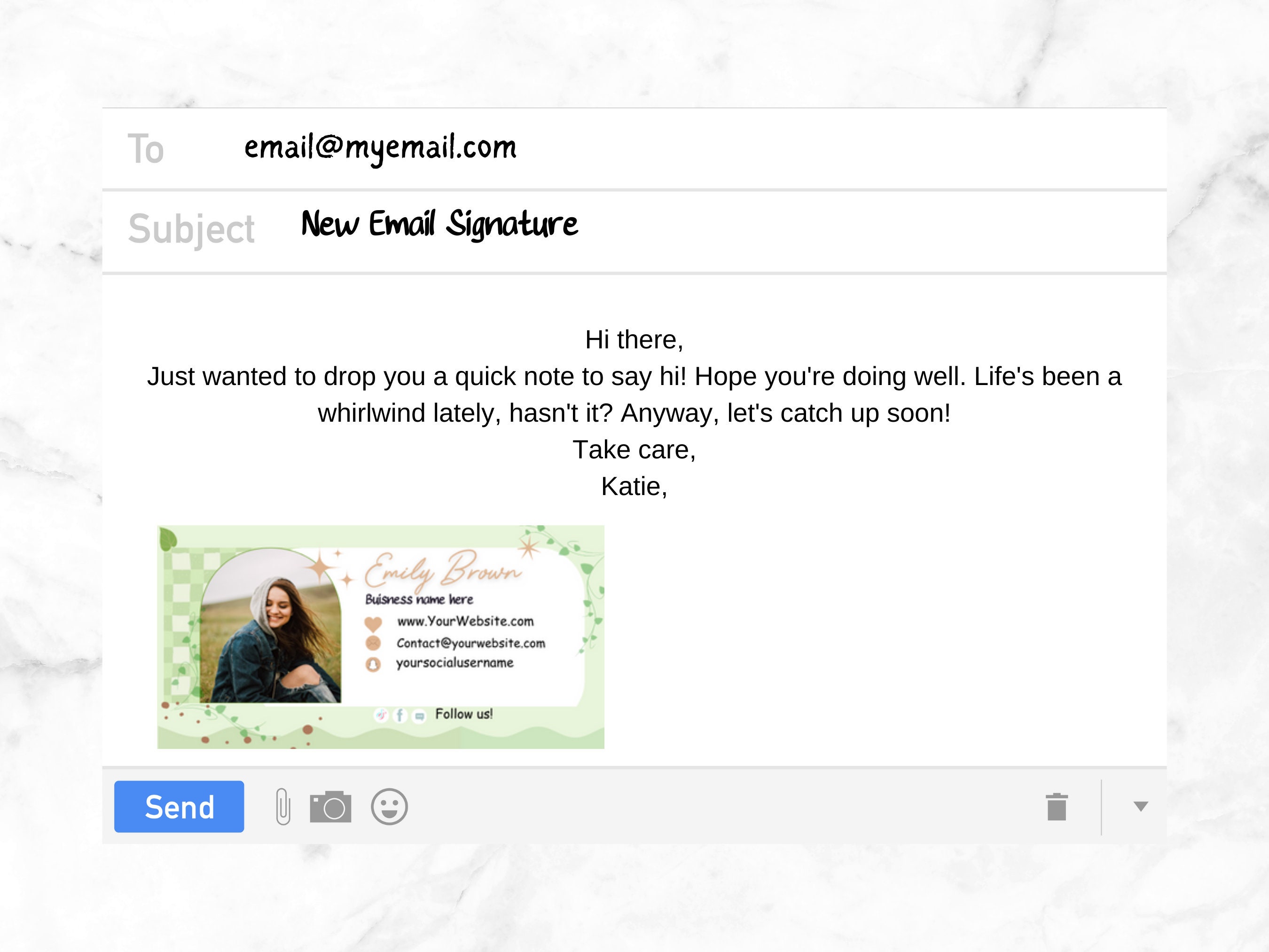 Cottage Core Email Signature Template, Editable in Canva Email Footer ...