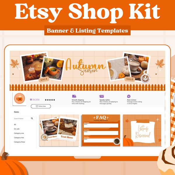 Fall Banners for Etsy Shop - Etsy