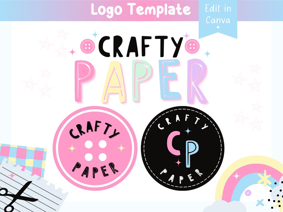 Crafty Logo Design Theme for Small Business, Etsy Shop Sewing Logo ...
