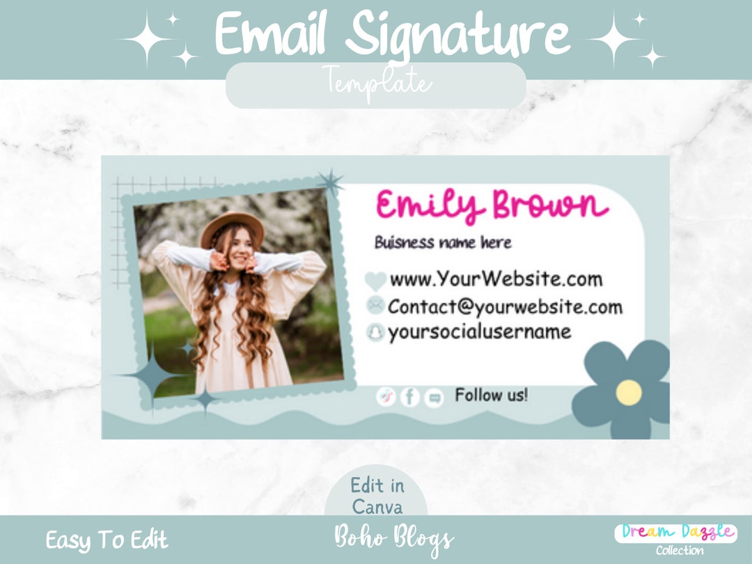 Email Signature Template for Small Business, Professional Email Footer ...