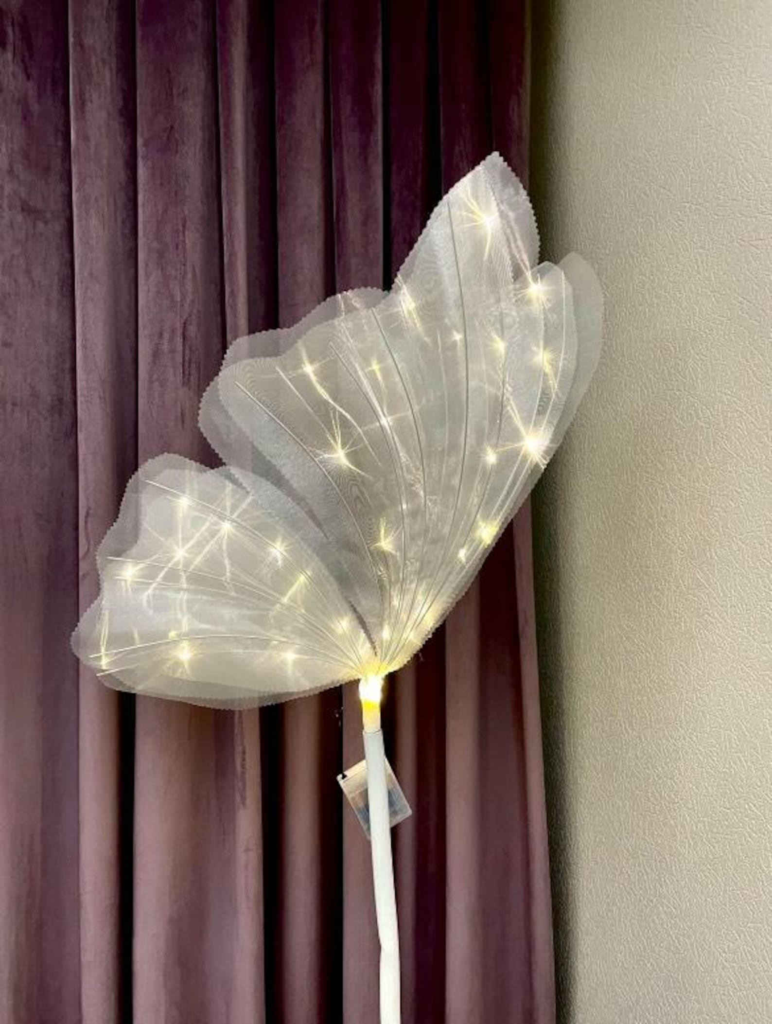 Butterfly Wings LED Light With Metal Stand, Decorative Daylight Color ...