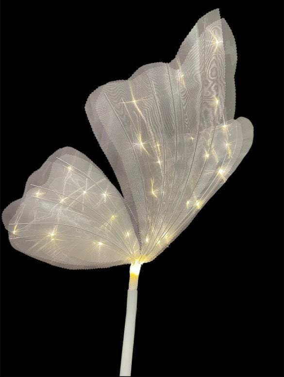 Butterfly Wings LED Light With Metal Stand, Decorative Daylight Color ...
