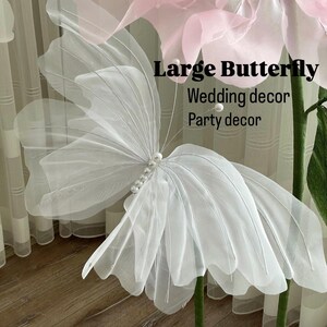 Giant Silk Butterfly Large Butterfly Organza Art,large Tulle Butterfly ...