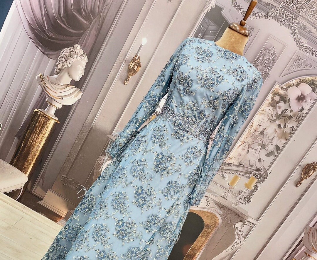 Elegant Modest Evening Dress,stylish Hijab Formal Gown,luxury Modest ...