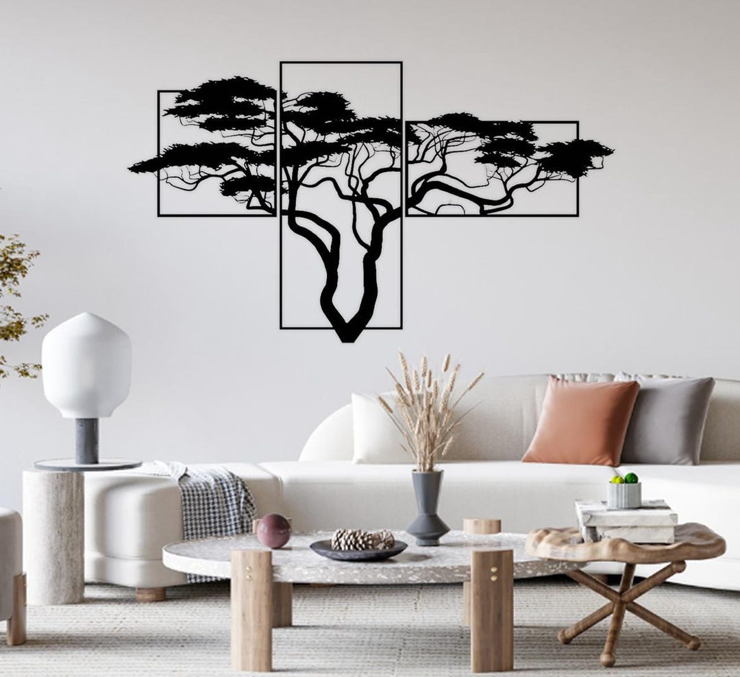 Unique Metal Wall Art, Tree of Life Design Metal Wall Hanging for ...