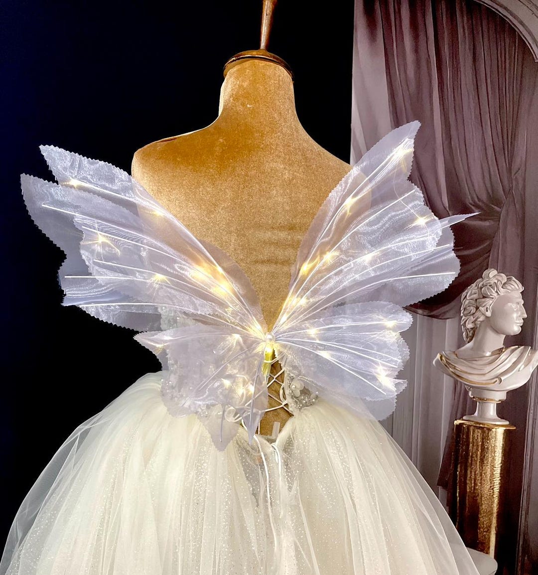 Custom Design LED Light Butterfly Wing Dress – Perfect for Fantasy ...
