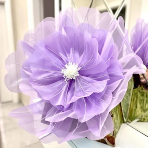 Large Decorative Hanging Ceiling Flower, Handmade Tulle Giant Flower ...