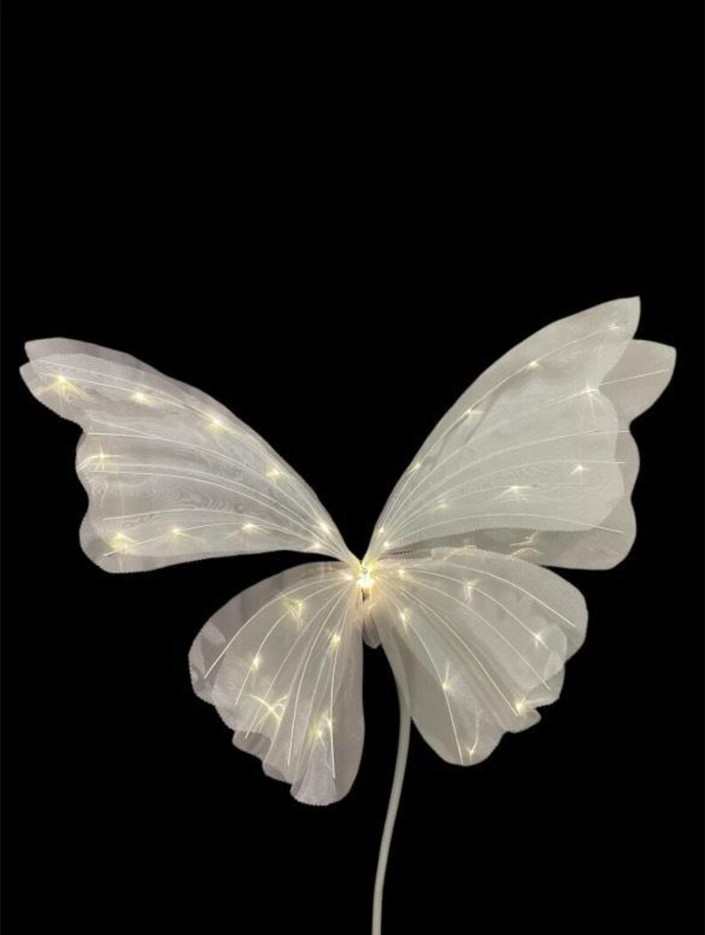 Butterfly Wings LED Light With Metal Stand, Decorative Daylight Color ...