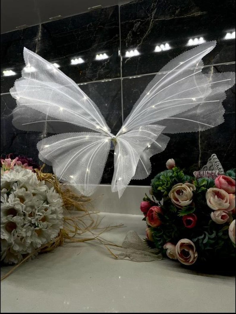 3D Silk Butterfly Hanging Decor, Giant Organza Butterfly for Weddings ...