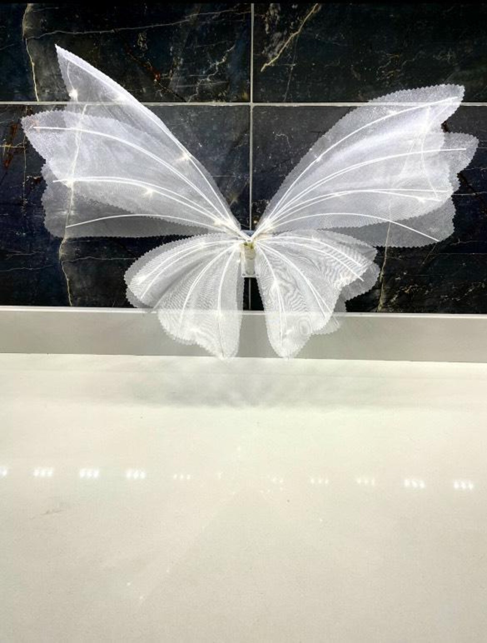 3D Silk Butterfly Hanging Decor, Giant Organza Butterfly for Weddings ...