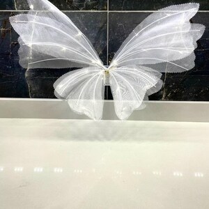 3D Silk Butterfly Hanging Decor, Giant Organza Butterfly for Weddings ...