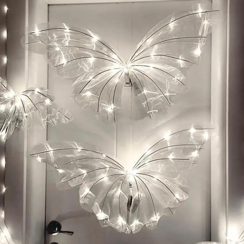 LED Butterfly Wall Decoration - Romantic Home Lighting - Wedding and ...