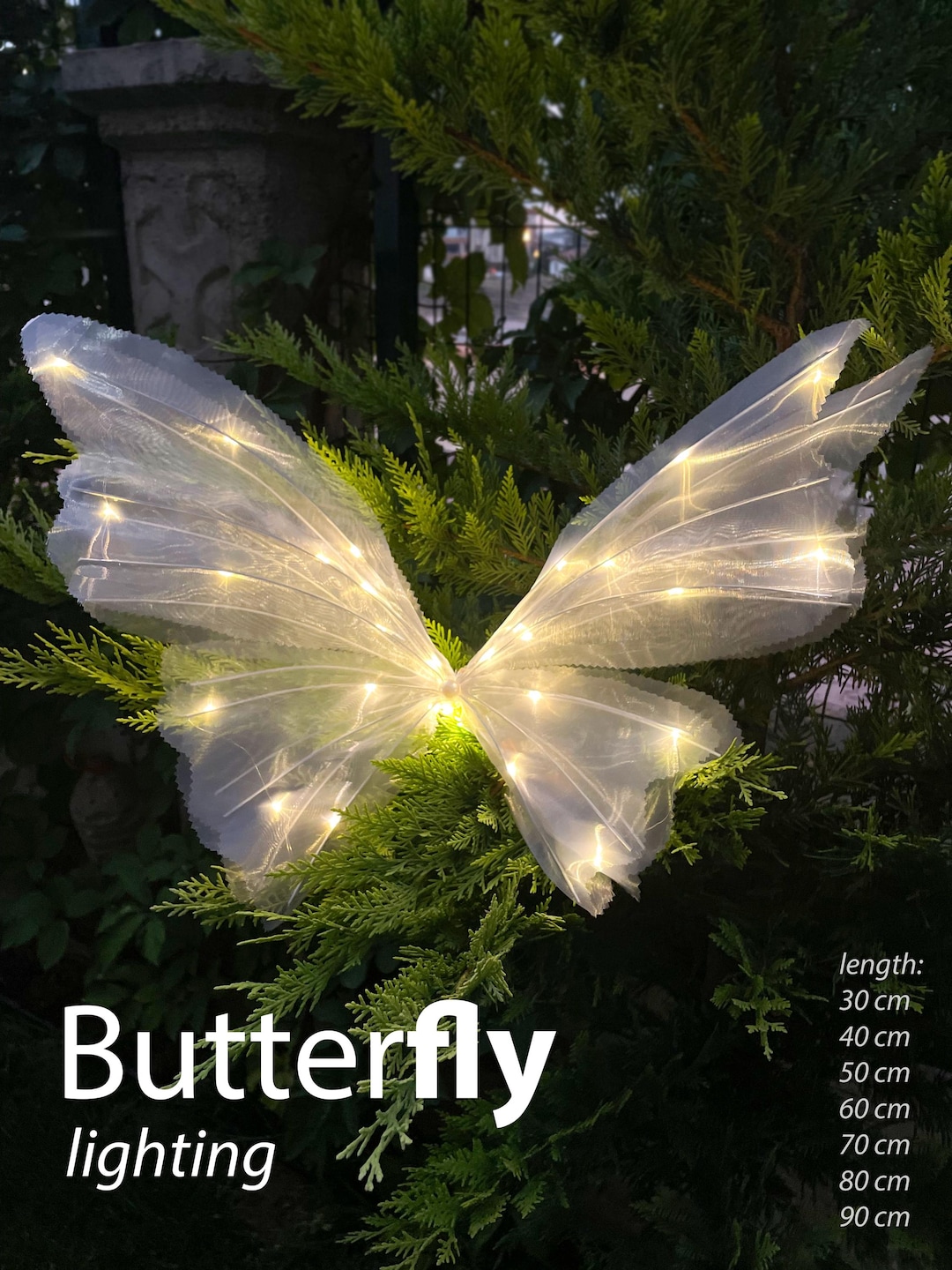 Butterfly LED Decoration With Stand, Elegant and Aesthetic Night Light ...