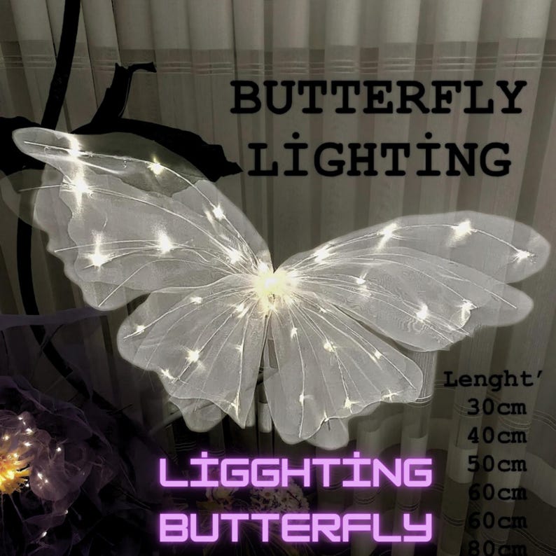 Fairy Wings Light-up Butterfly – Giant Organza Butterflies for Wedding ...