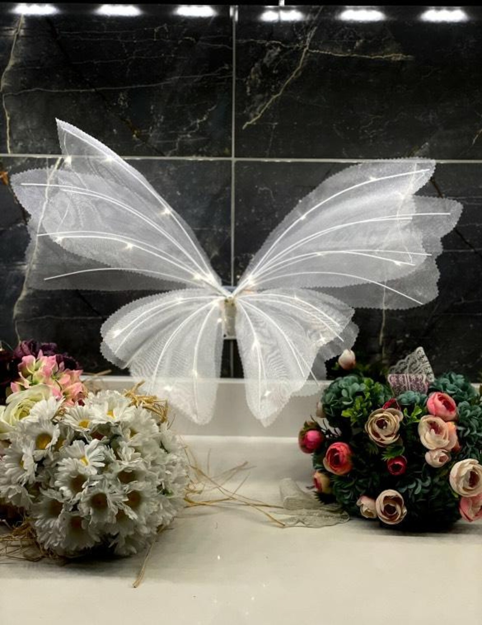3D Silk Butterfly Hanging Decor, Giant Organza Butterfly for Weddings ...