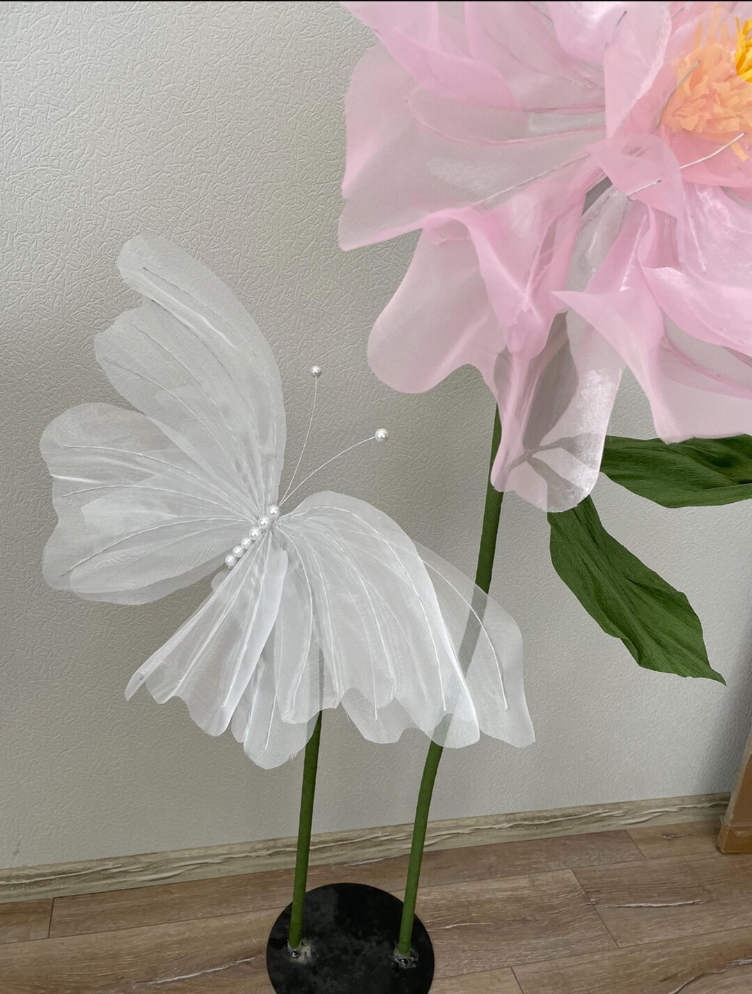 Giant Silk Butterfly Large Butterfly Organza Art,large Tulle Butterfly ...