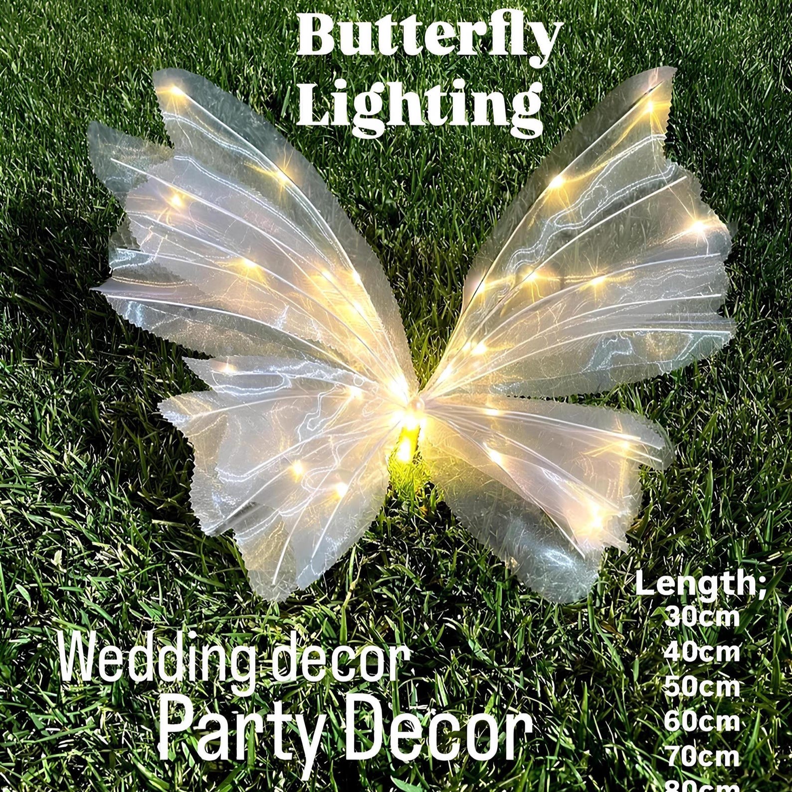 Large Light-up Organza Tulle Butterflies - Elegant Party Decor, Photo ...