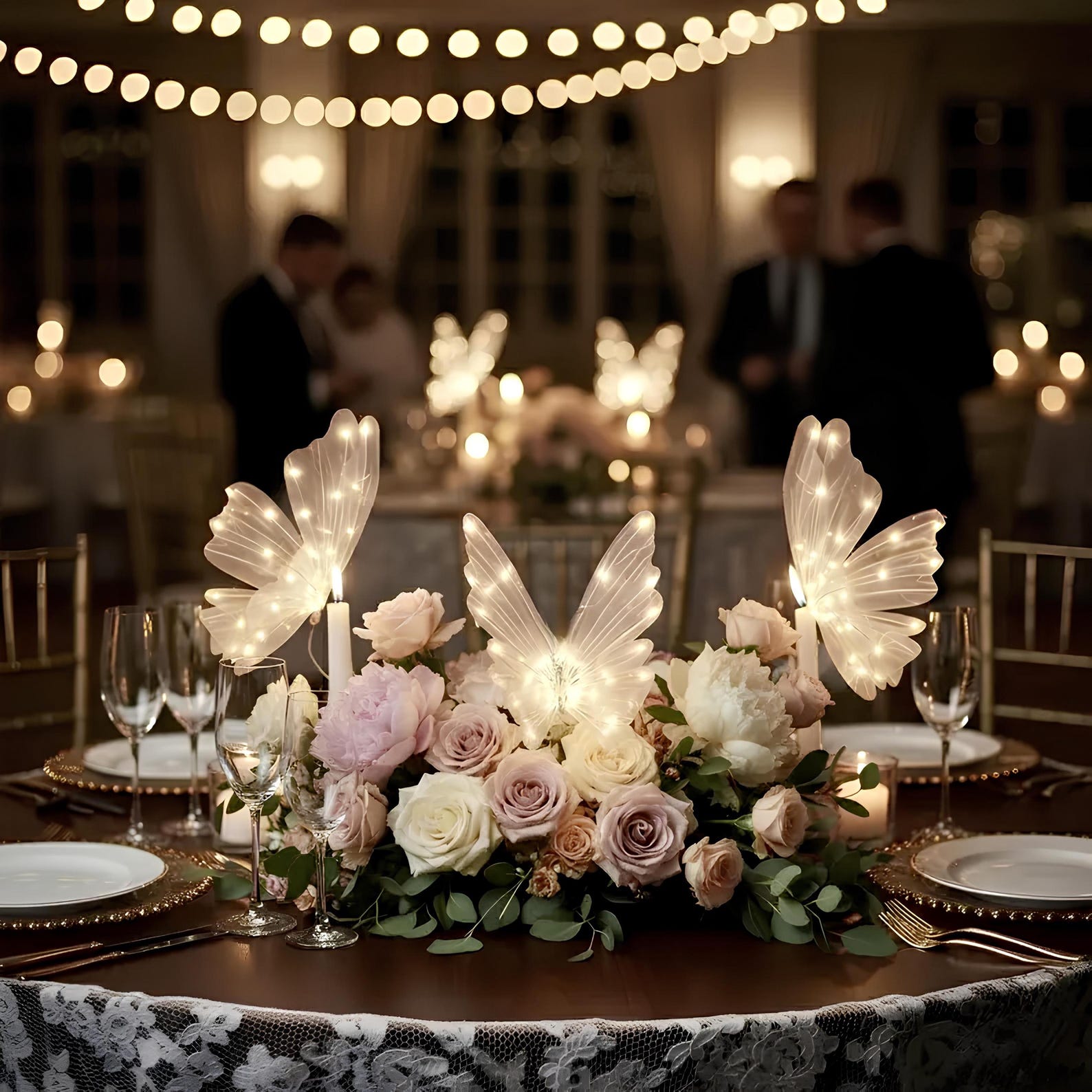 Large Light-up Organza Tulle Butterflies - Elegant Party Decor, Photo ...