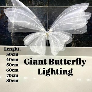 3D Silk Butterfly Hanging Decor, Giant Organza Butterfly for Weddings ...