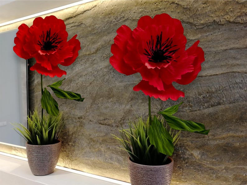 2 Pcs Paper Flower Kit - Giant Paper Flowers - Giant Paper Flowers ...