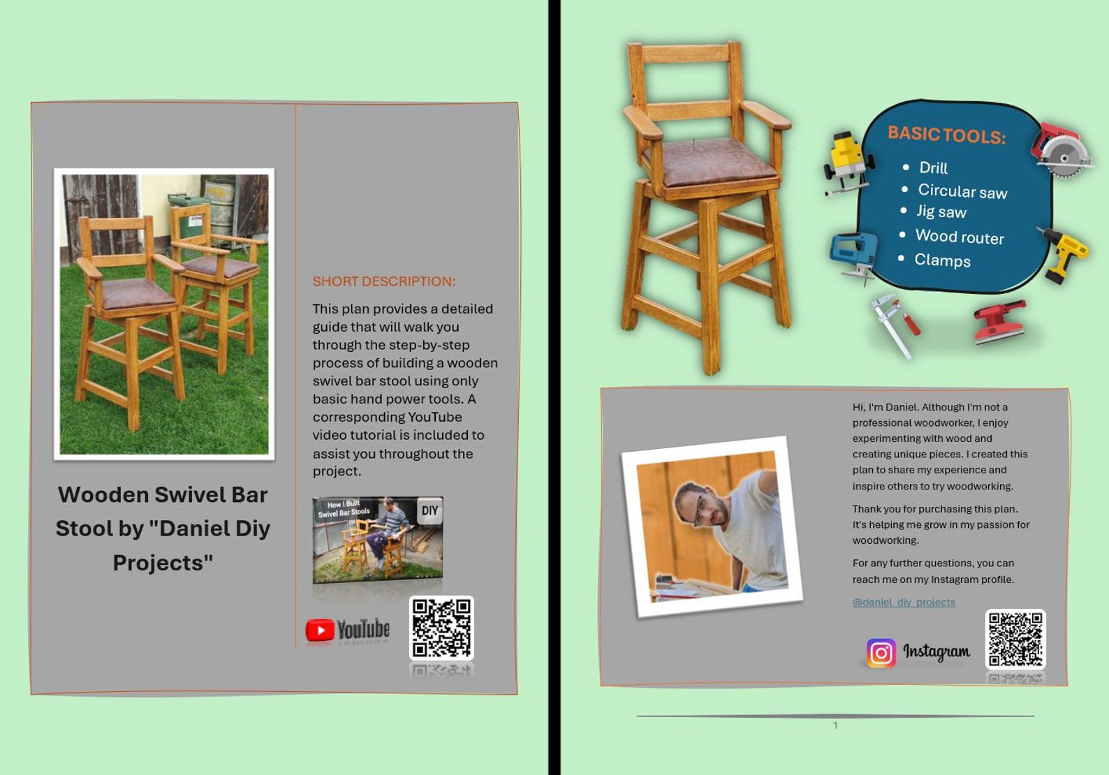 DIY Swivel Bar Stool: A Step-by-step Guide With Video Tutorial - Etsy