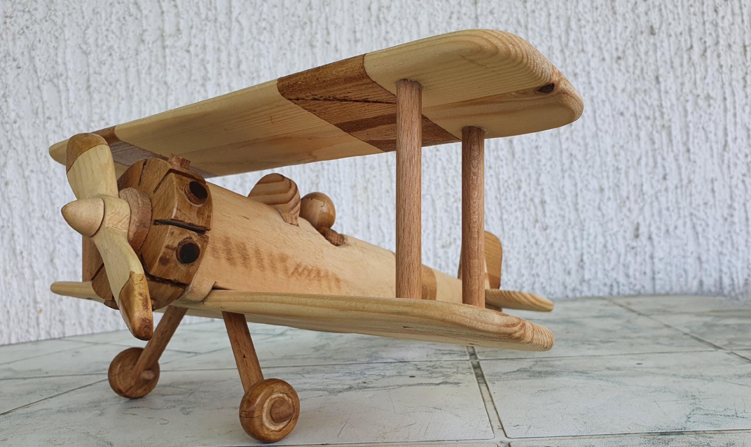 DIY Wooden Toy Airplane / Plan With Dimensions for Shaping and Cutting ...